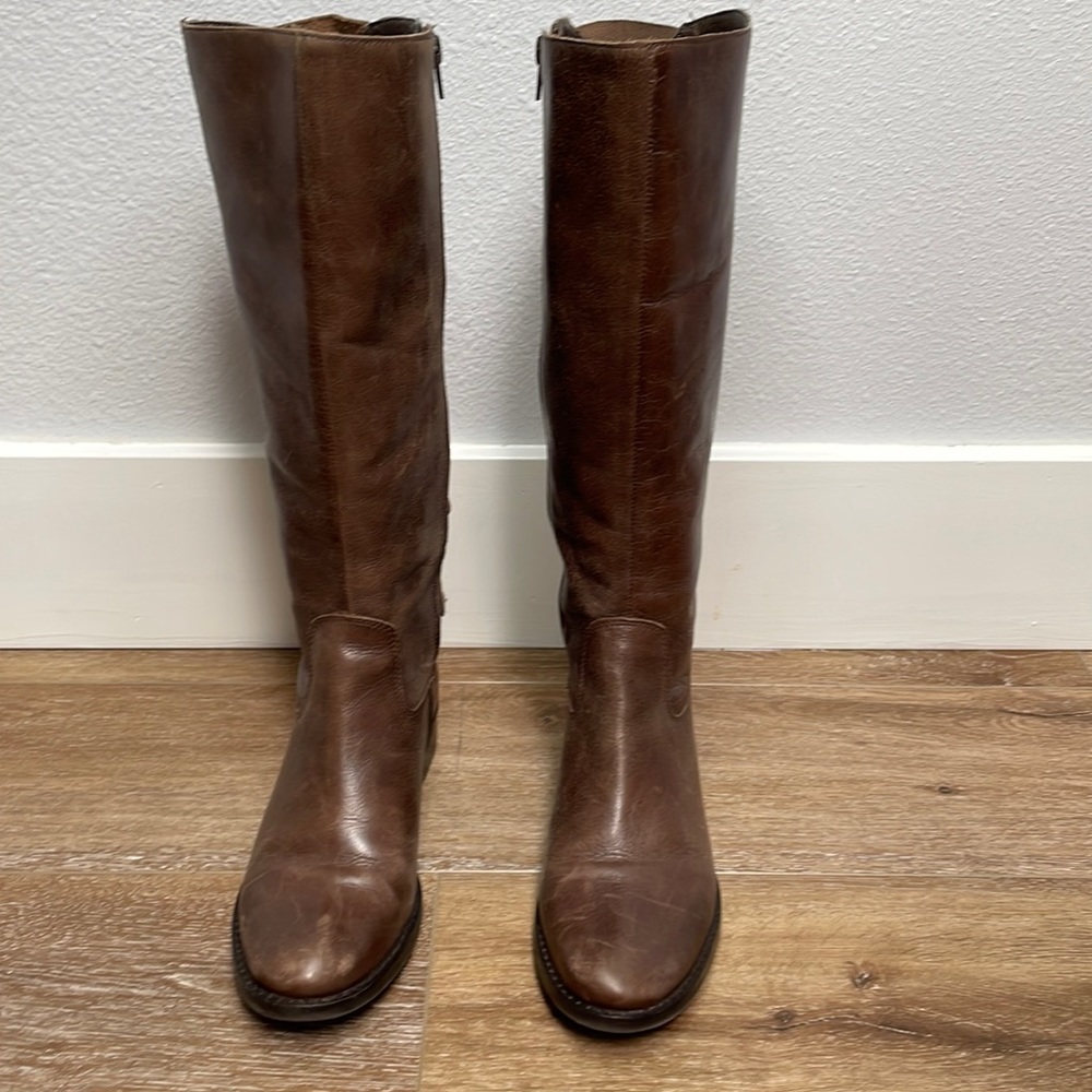 Matisse Becky Distressed Leather Brown Boots Size 7 1… - Gem